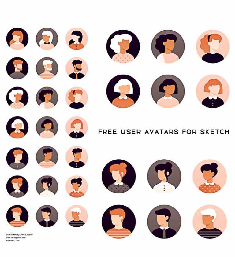 User Avatars for Sketch | Free download