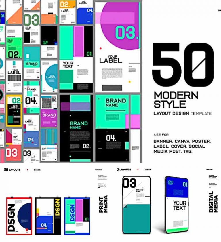 50 Modern Style Design Layout | Free download