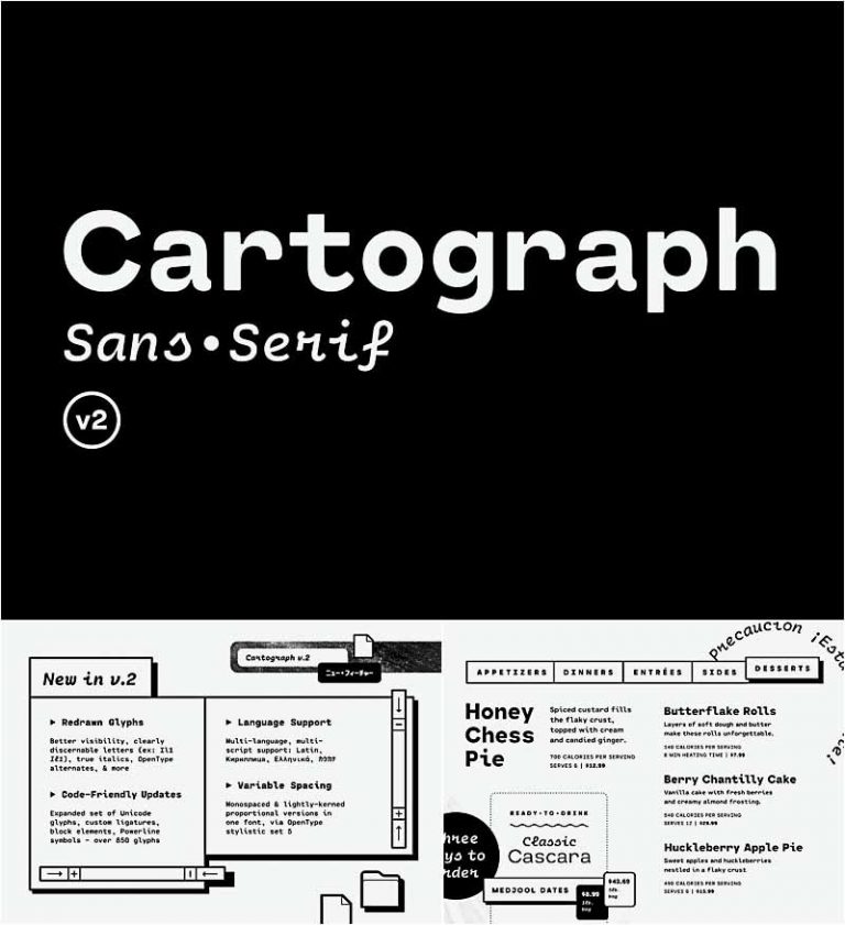 Cartograph Font Family | Free download