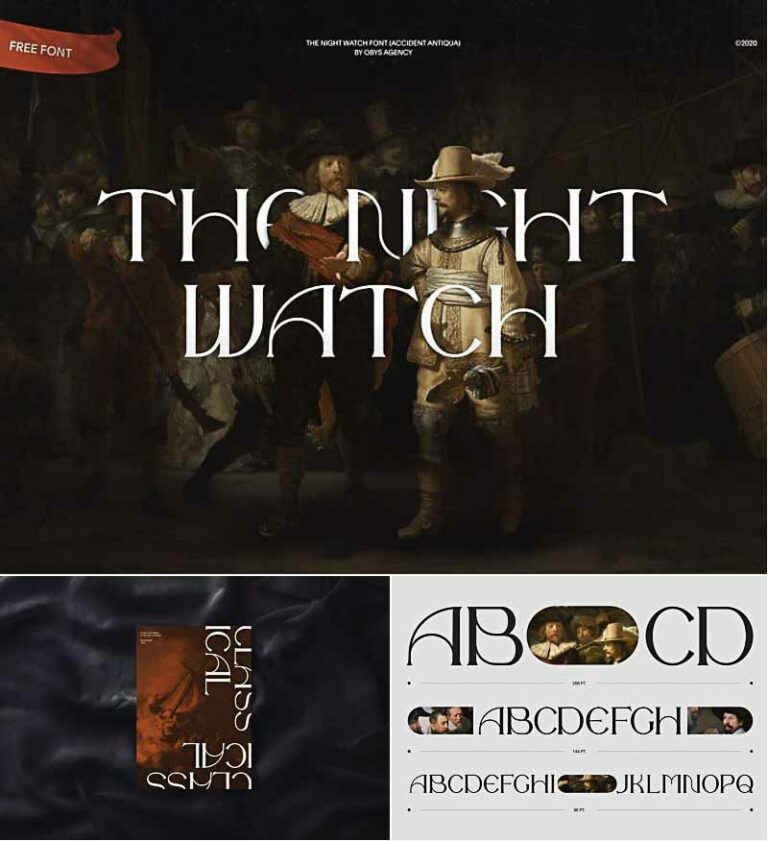 The Night Watch Font | Free download