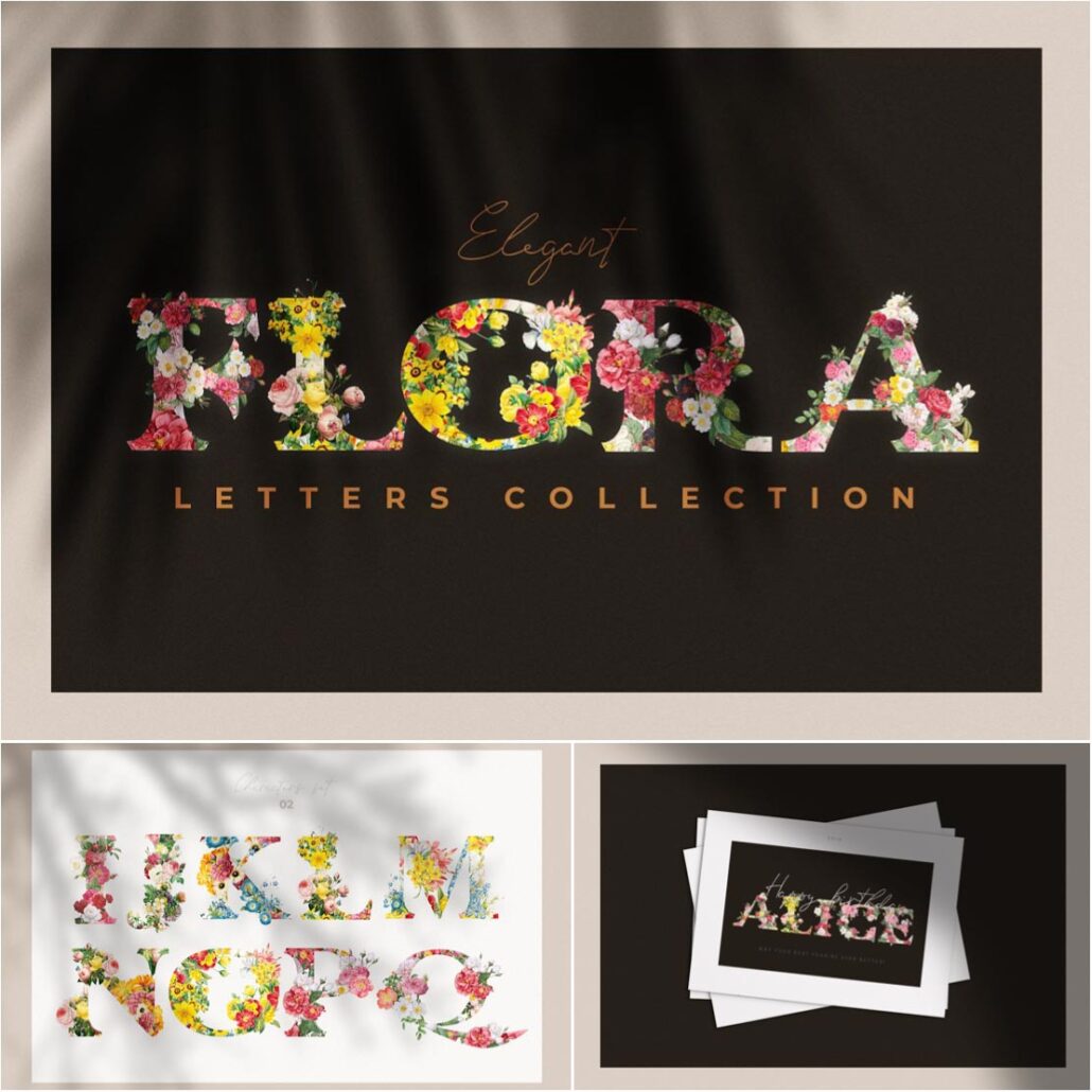 Vintage Flower Alphabet | Free download