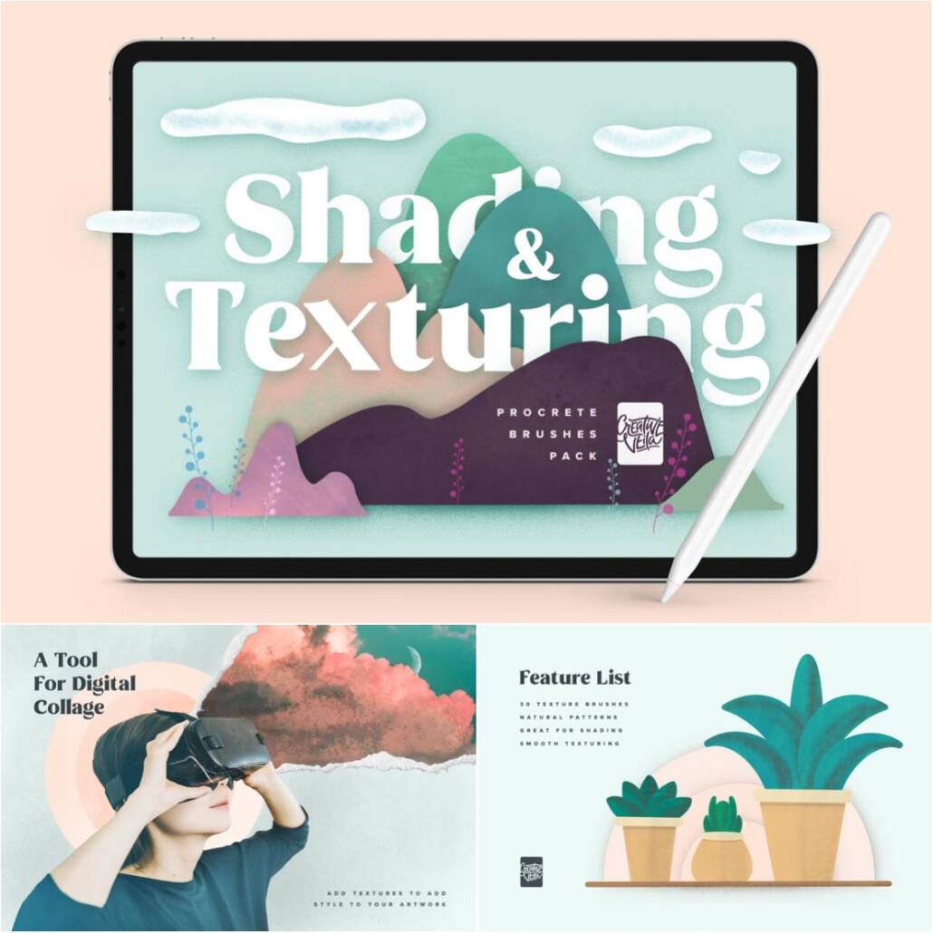 Shading and Texture Procreate Brushes | Free download
