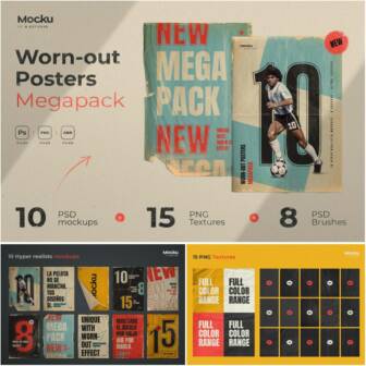 Worn-out Posters Megapack | Free download