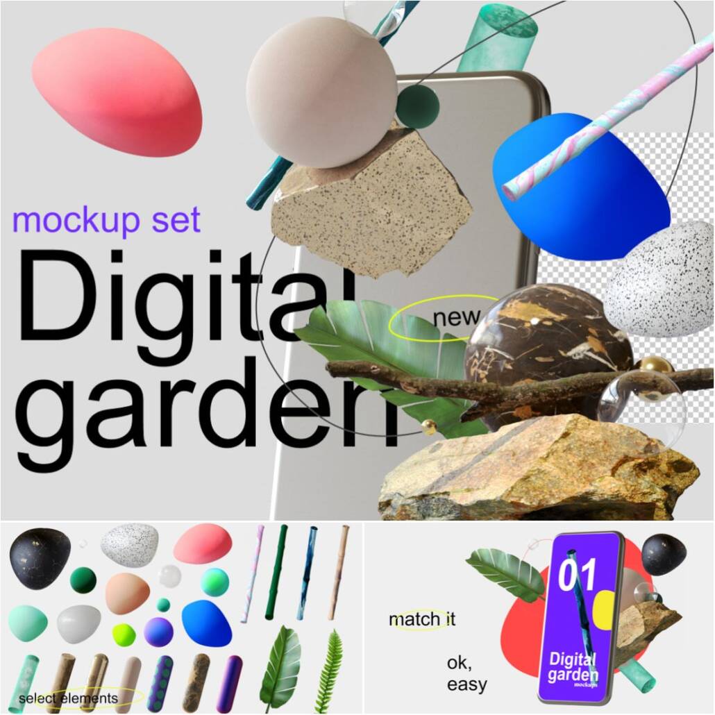 Digital Garden Mockup Set | Free download