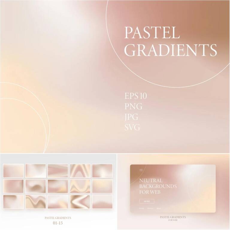 Pastel Gradients Set | Free download