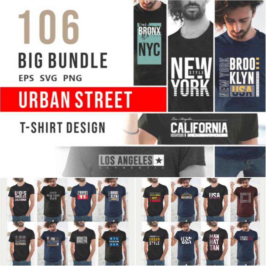 Urban Street Tshirt Design Bundle | Free download