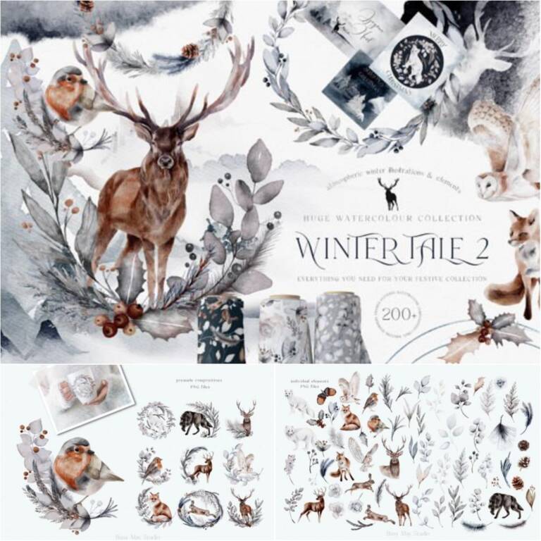 Winter Festive Collection Graphics | Free download