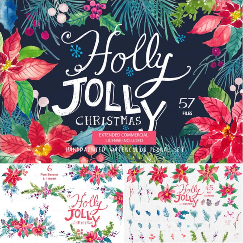 Holly Jolly Graphics Set | Free download