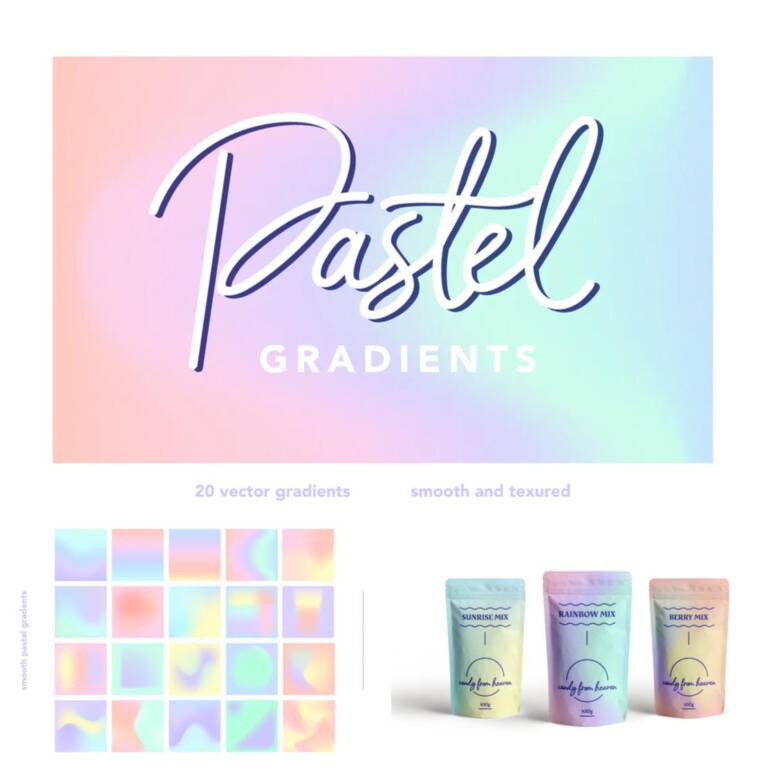 Pastel gradients set | Free download