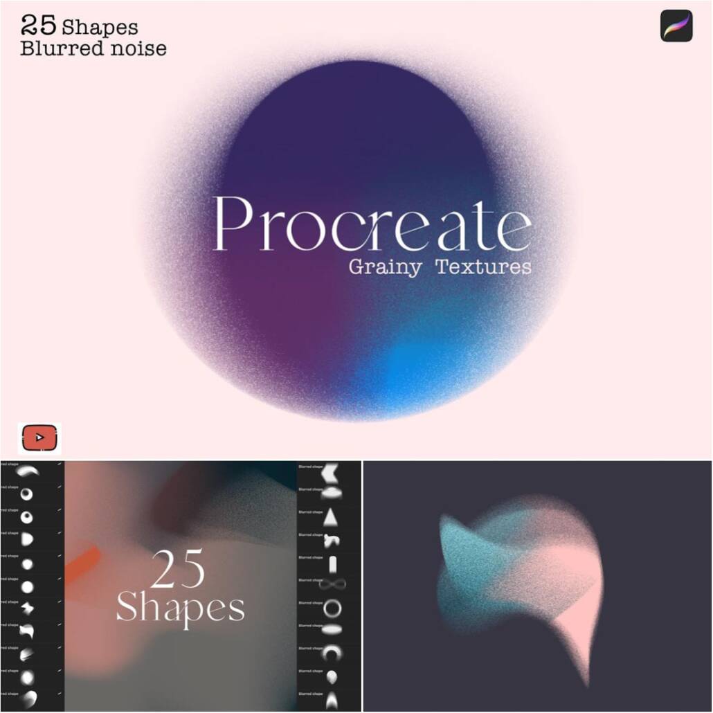 Grainy Stamps for Procreate | Free download