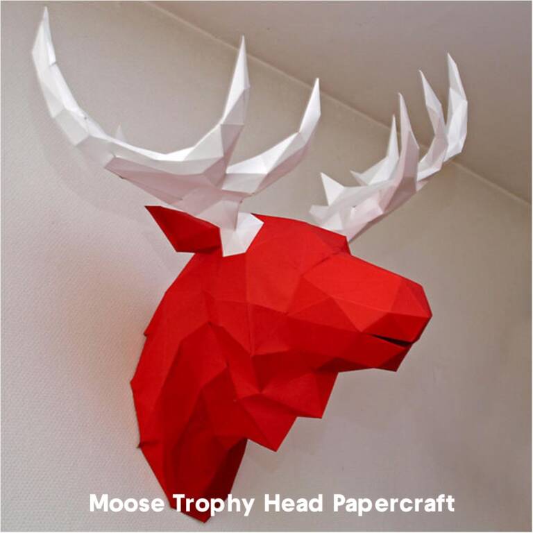 Moose Trophy Head Papercraft | Free download