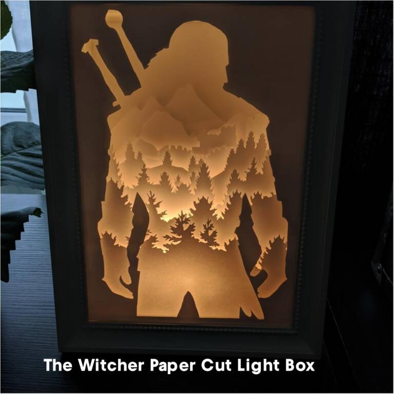 The Witcher Paper Cut Light Box | Free download
