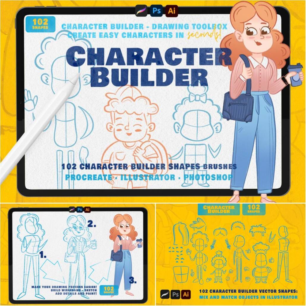 Character Builder Drawing Toolkit | Free download