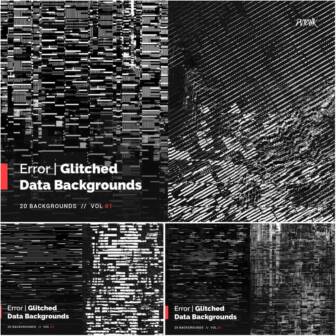 Error Glitched Data Backgrounds | Free download