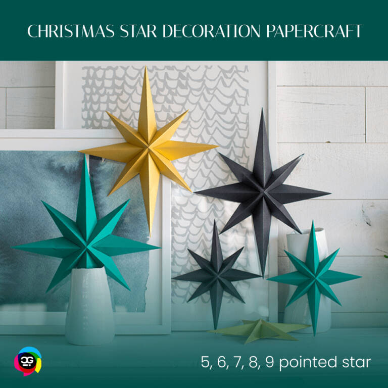 Christmas star decoration papercraft | Free download