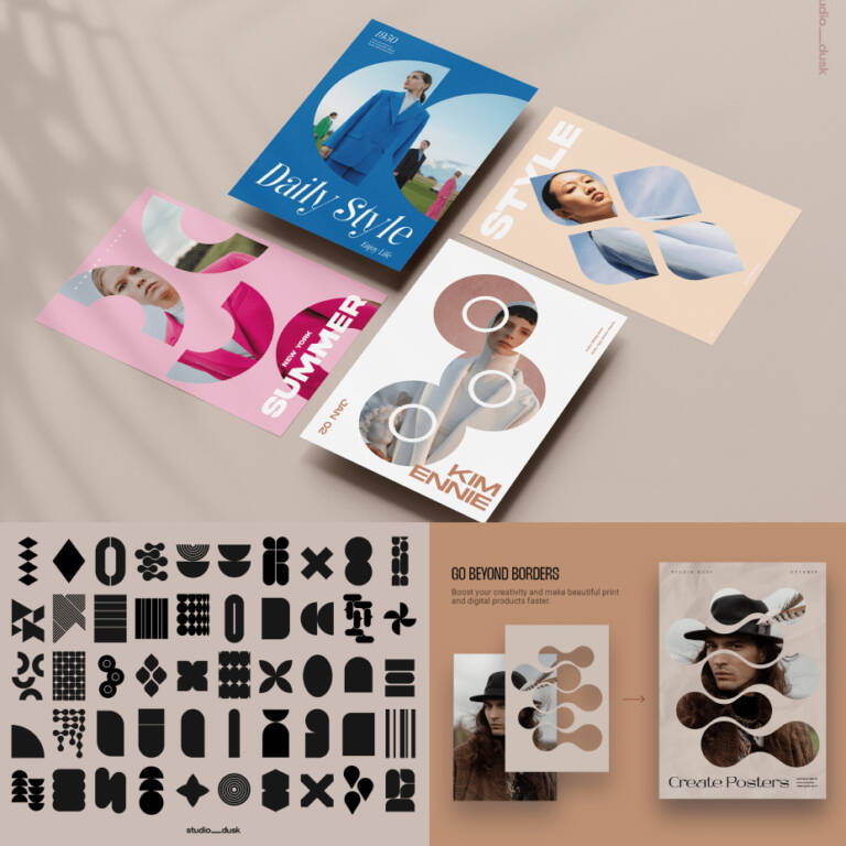 Abstract Geometric Masks | Free download