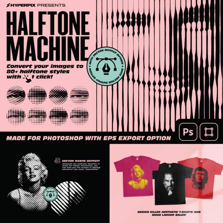 Halftone Machine Photoshop Action | Free download