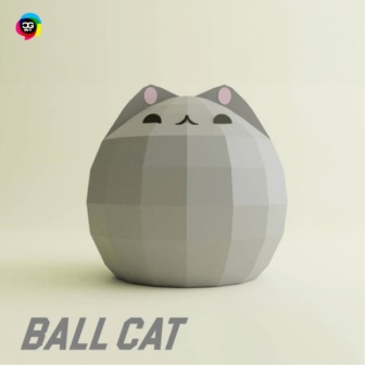 Ball Cat Papercraft | Free download