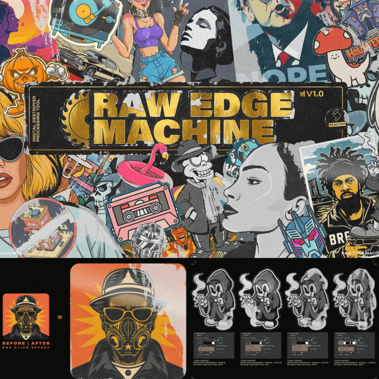 Raw Edge Sticker Poster Machine | Free download