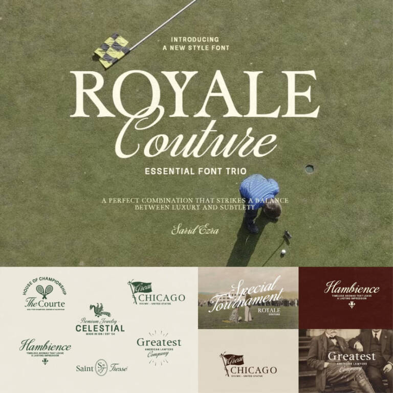 Royale Couture Essential Font Trio | Free download