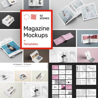 Magazine Mockups 52 Scenes | Free download