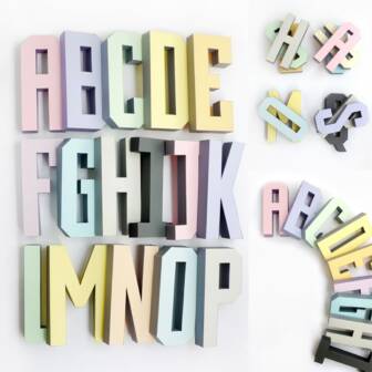 Alphabet Papercraft 3D Template | Free download
