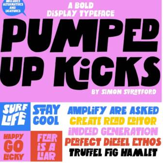 Pumped Up Kicks Display Typeface | Free download